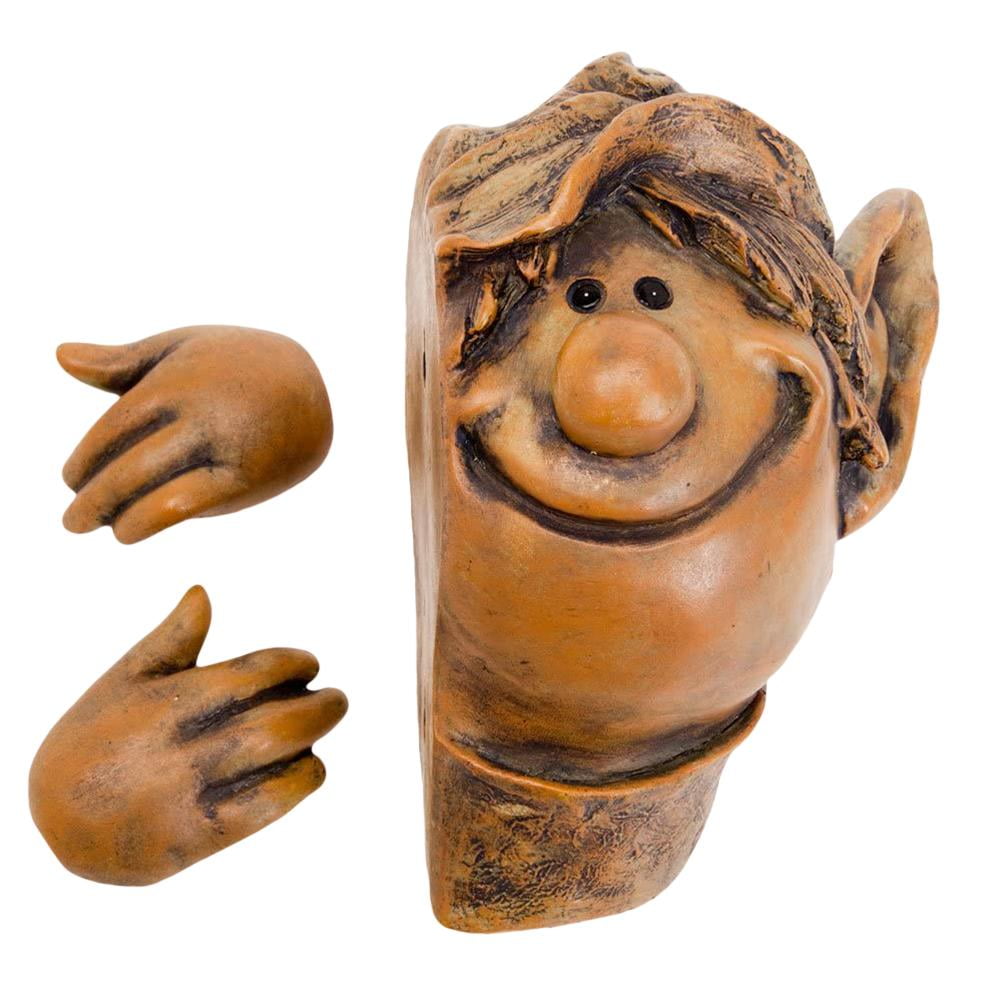 Jardín Elf Tree Hugger Polyresin Tree Sculpture Garden Peeker Yard Art ...