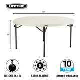 Lifetime 60 inch Portable & Heavy Duty Round Folding Table, Indoor ...