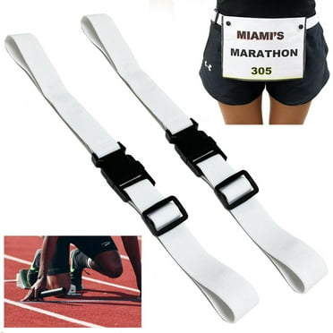 Uxcell Triathlon Belt Bib Holder, Elastic Marathon Race Number Belt ...