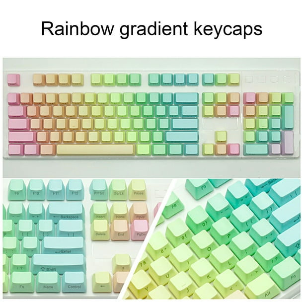 104 Keys Key Caps OEM Profile Ergonomic Wear Resistant Oil-proof Dirt ...