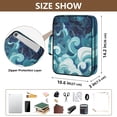 Abstract Blue Swirls Accordion File Organizer Expanding File Folder 3 ...