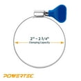 POWERTEC 10PK 2-1/2 Inch Key Hose Clamp, Thumb Screw Key Adjustable ...