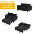3 in 1 Sleeper Sofa Chair Bed, Velvet Convertible Single Sleeper Sofa ...