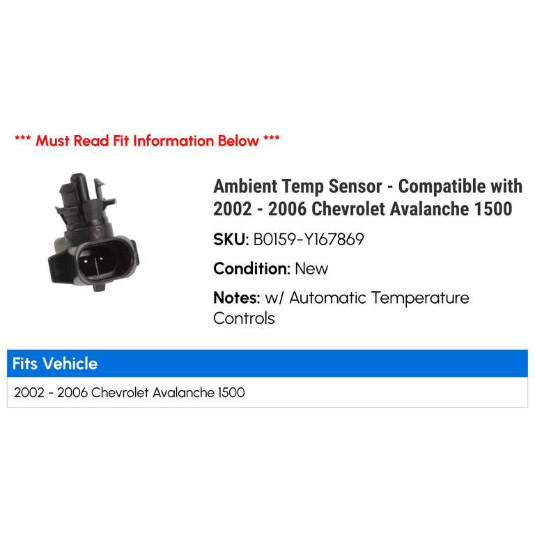 Ambient Temp Sensor 2004 Chevy Truck How To Reset Ambient Temperature