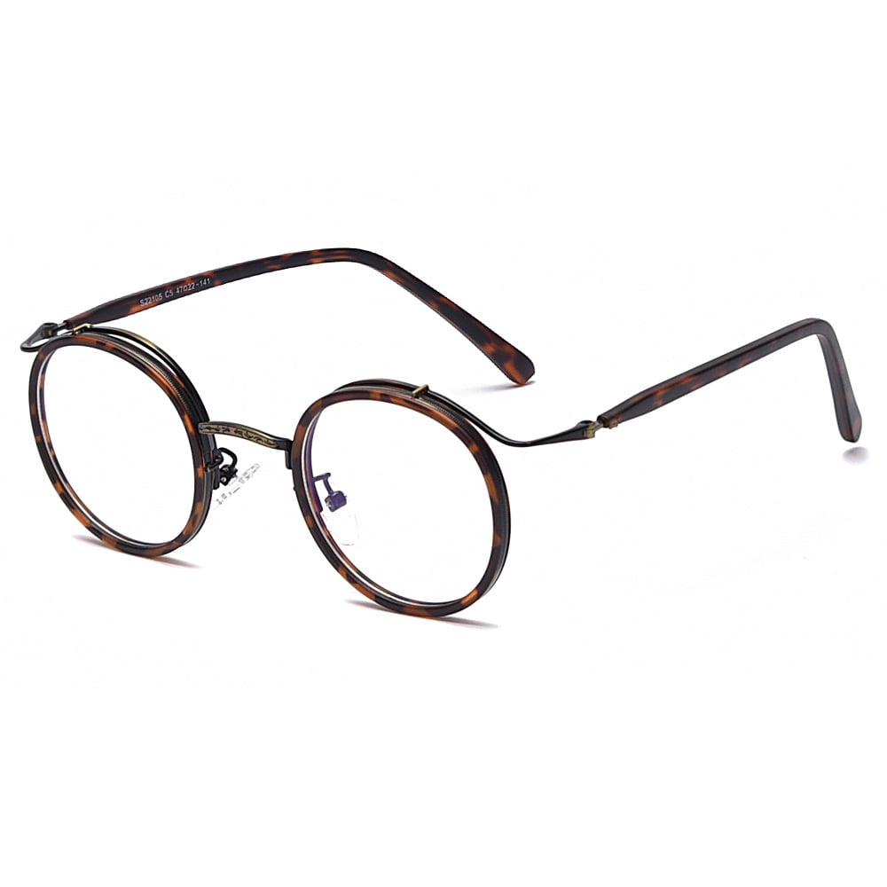Unisex Retro Round Frame Clear Lens Designer Mens Womens Vintage ...