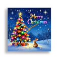 3drose, Shining Decorated Spruce Tree, Hare, Merry Christmas. Cool Art ...