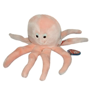 Ty Beanie Baby Original: Inky the Octopus - Pink Stuffed Animal MWMT ...
