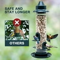exari Squirrel Proof Hanging Wild Finch, Sparrow, Blue Bird Tube Feeder ...