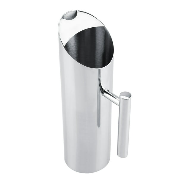 Stainless Steel Water Pitcher Water Fruit Juice Jug with Ice Guard Cold ...