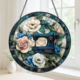 Personalized Sewing Machine Suncatcher, Wildflower Stained Glass Style ...