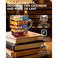 3D Painted Book Stack Mug - 11oz Unique Stained Glass Coffee Cup for ...