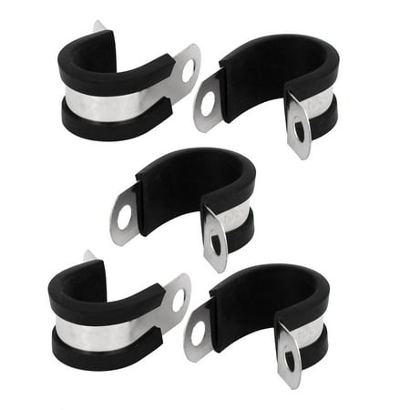 20mm Dia EPDM Rubber Lined P Clips Water Pipe Tube Clamps Holder 5pcs ...