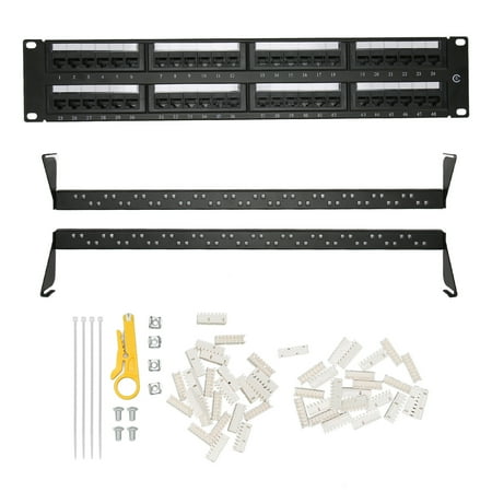 48 Ports Mesh Patch Panel, Stable Easy Assembly UL Listed RJ45 Patch ...