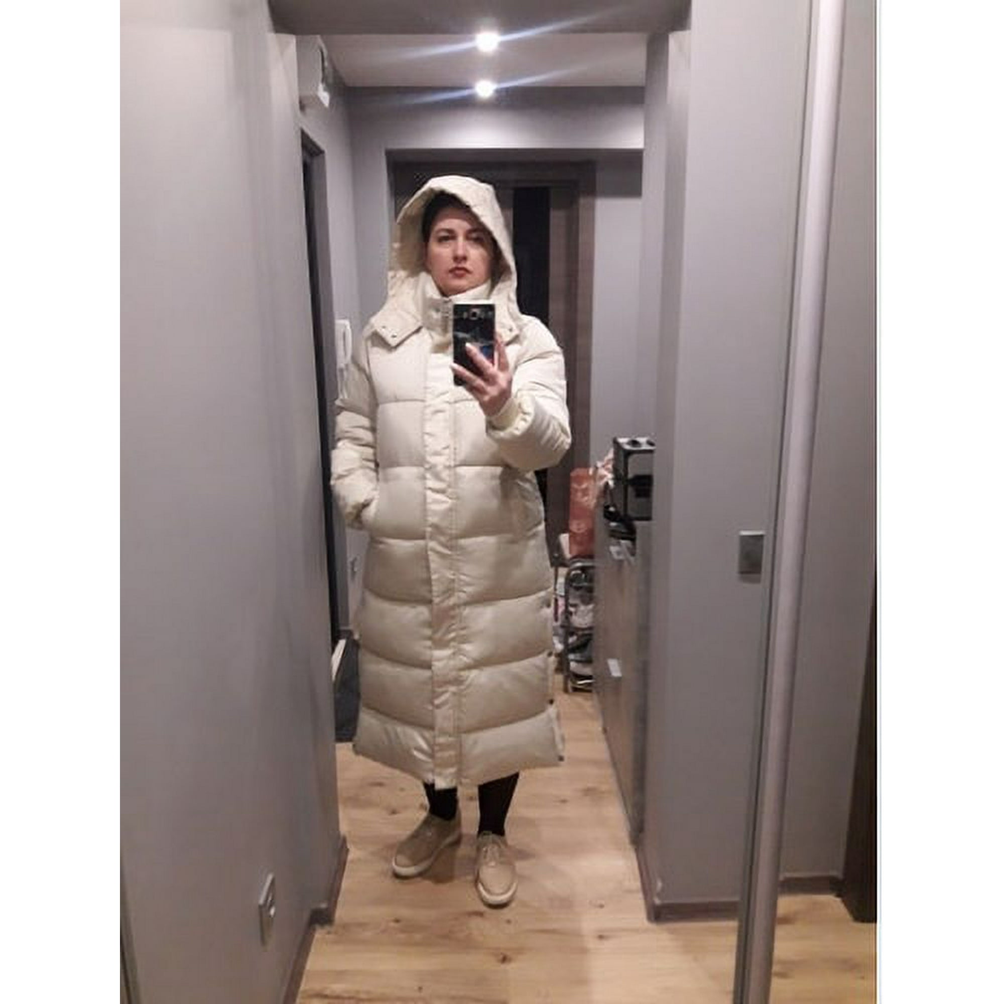 Click here for Maiding Down Parka Super Long Jacket Female Knee W... prices