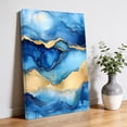Blue Marble Canvas Wall Art Framed Wall Decor for Living Room Bedroom ...
