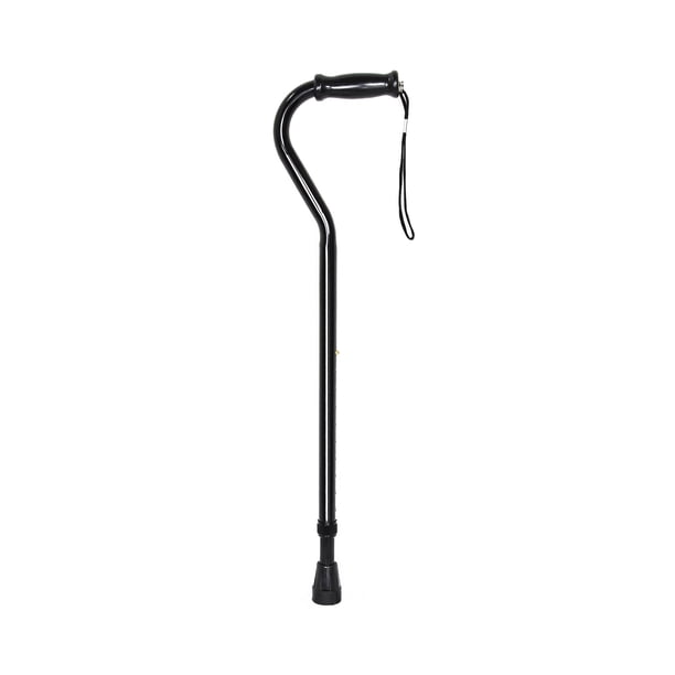 McKesson Black Steel Offset Handle Cane, Adjustable Height 29.75" to 37 ...
