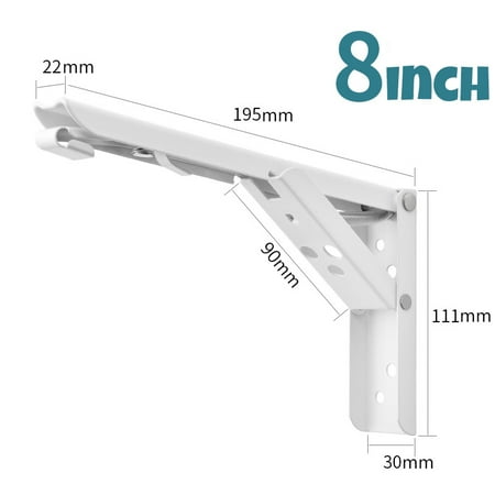 30cm 12" Length Metal Spring Loaded Triangle Folding Shelf Brackets ...