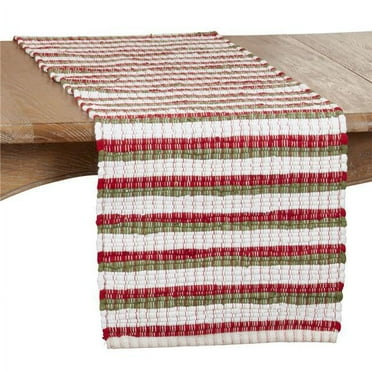 Saro Lifestyle Leather Chindi Table Runner - Walmart.com