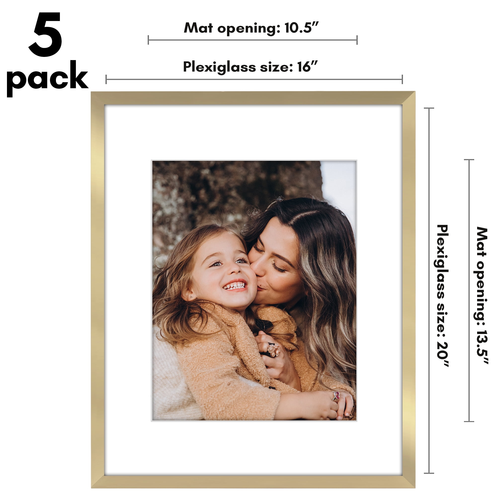 Picture Frame Americanflat 16x20 Frame - Fancy Your Pics With Black Mat ...