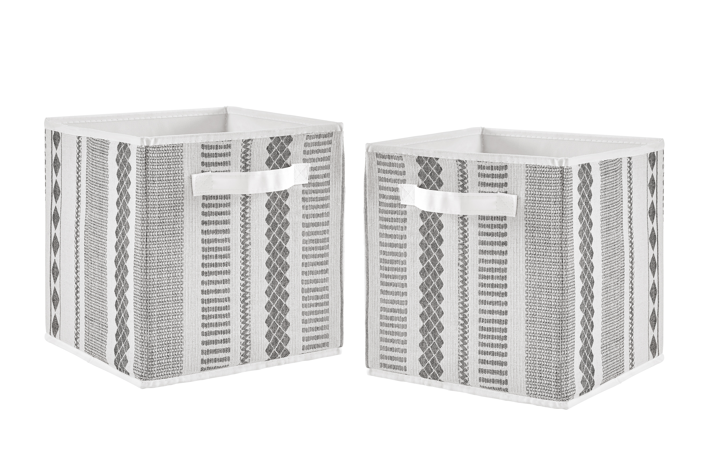 Grey Boho Tribal Aztec Jacquard Fabric Storage Bins (Set of 2) by Sweet Jojo Designs - Walmart.com