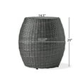 Cambria Outdoor Wicker 14 Inch Side Table, Grey - Walmart.com