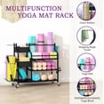 aboxoo Yoga Mat Storage Rack Cart,Home Gym Multifunctional Removable ...