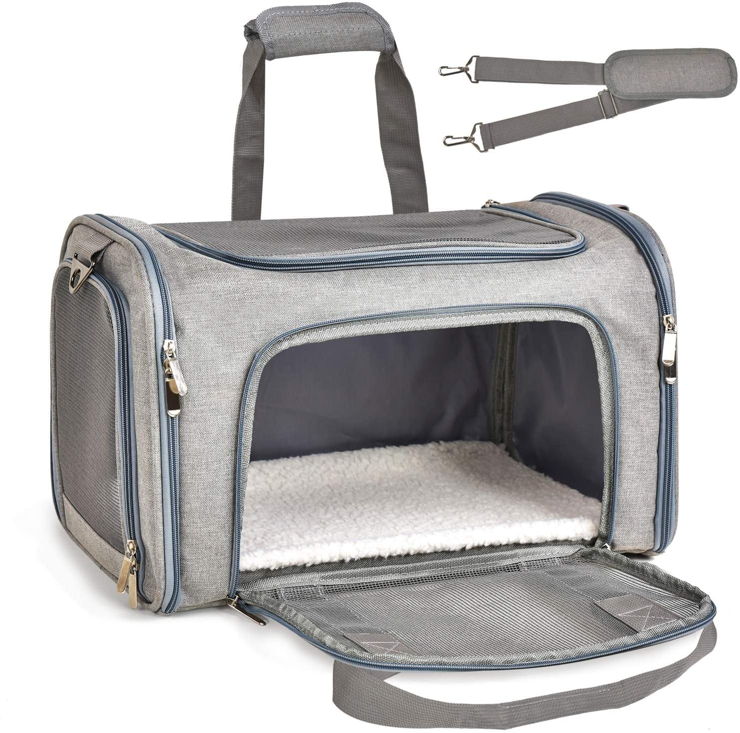 Buy Pet Travel Carrier Bag, Portable Pet Bag - Folding Fabric Pet ...