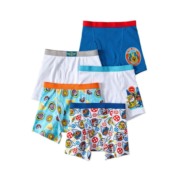 PAW Patrol - PAW Patrol Boys Underwear, 5 Pack Boxer Briefs Sizes 4-6 ...