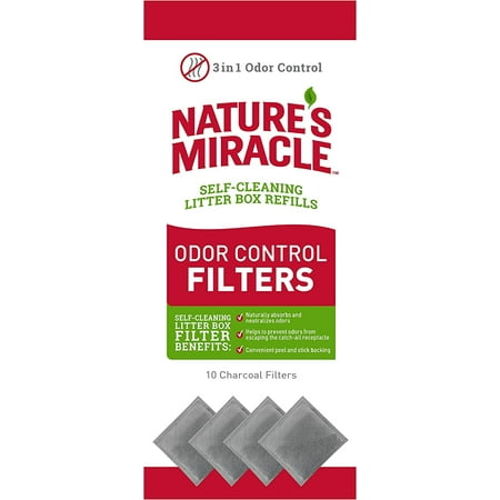 Nature’s Miracle Odor Control Filters 10 Count, Refills For Self ...