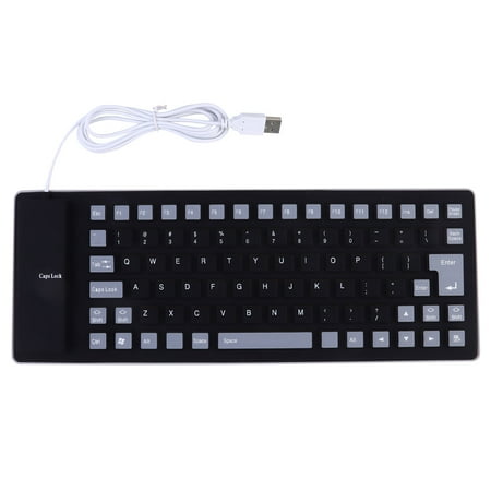 85 Keys Roll Up USB Wired Keyboard Waterproof Silent Keyboard for ...
