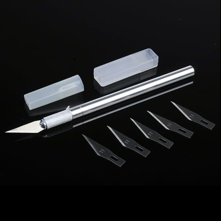 Metal Handle Hobby Cutter Craft Knife with 6pcs Blade Cutting Tool ...