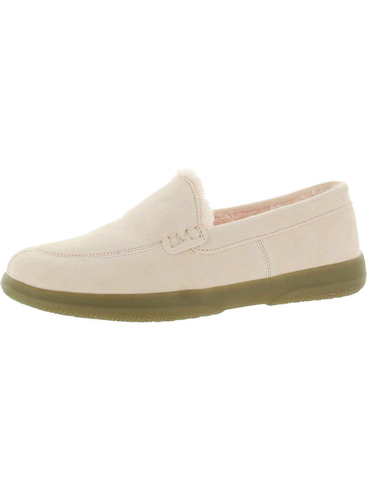 Vionic Womens Lynez Suede Faux Fur Lined Loafer Slippers - Walmart.com