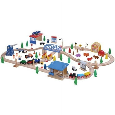 MasterPieces Wooden Christmas North Pole Toy - Polar Express 18pc Train ...