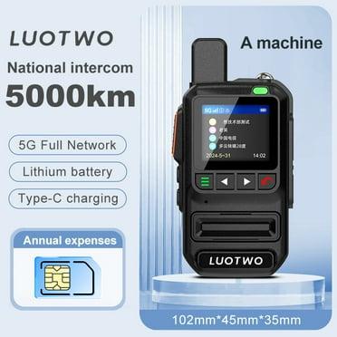 LUOTWO 2-Pack Nationwide Long Range Walkie Talkie, 4G LTE Nationwide ...
