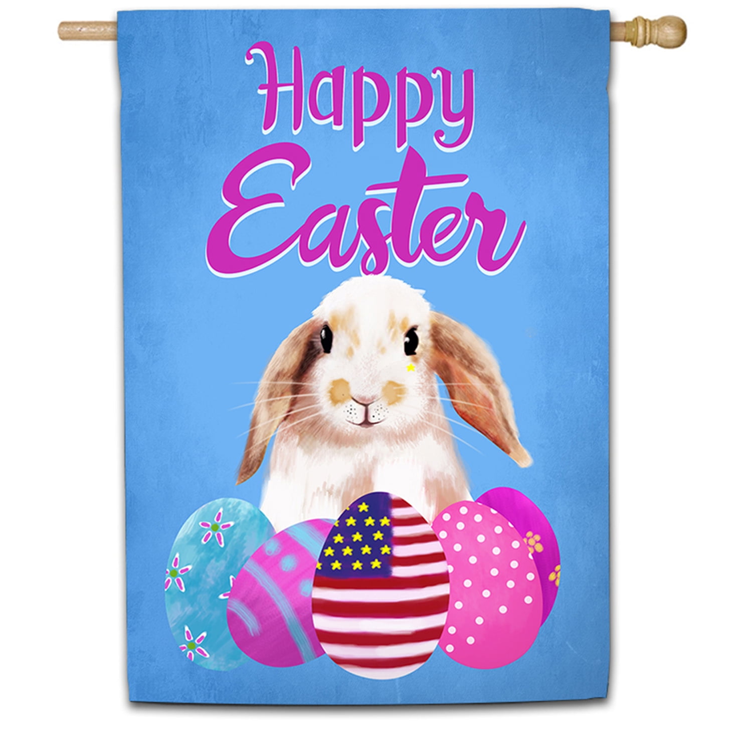 America Forever Flags Double Sided House Flag - Patriotic Easter Bunny ...