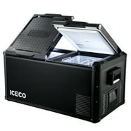 ICECO VL65 68 Quart Dual Zone Portable Fridge, 65L Deep Freezer, DC 12 ...