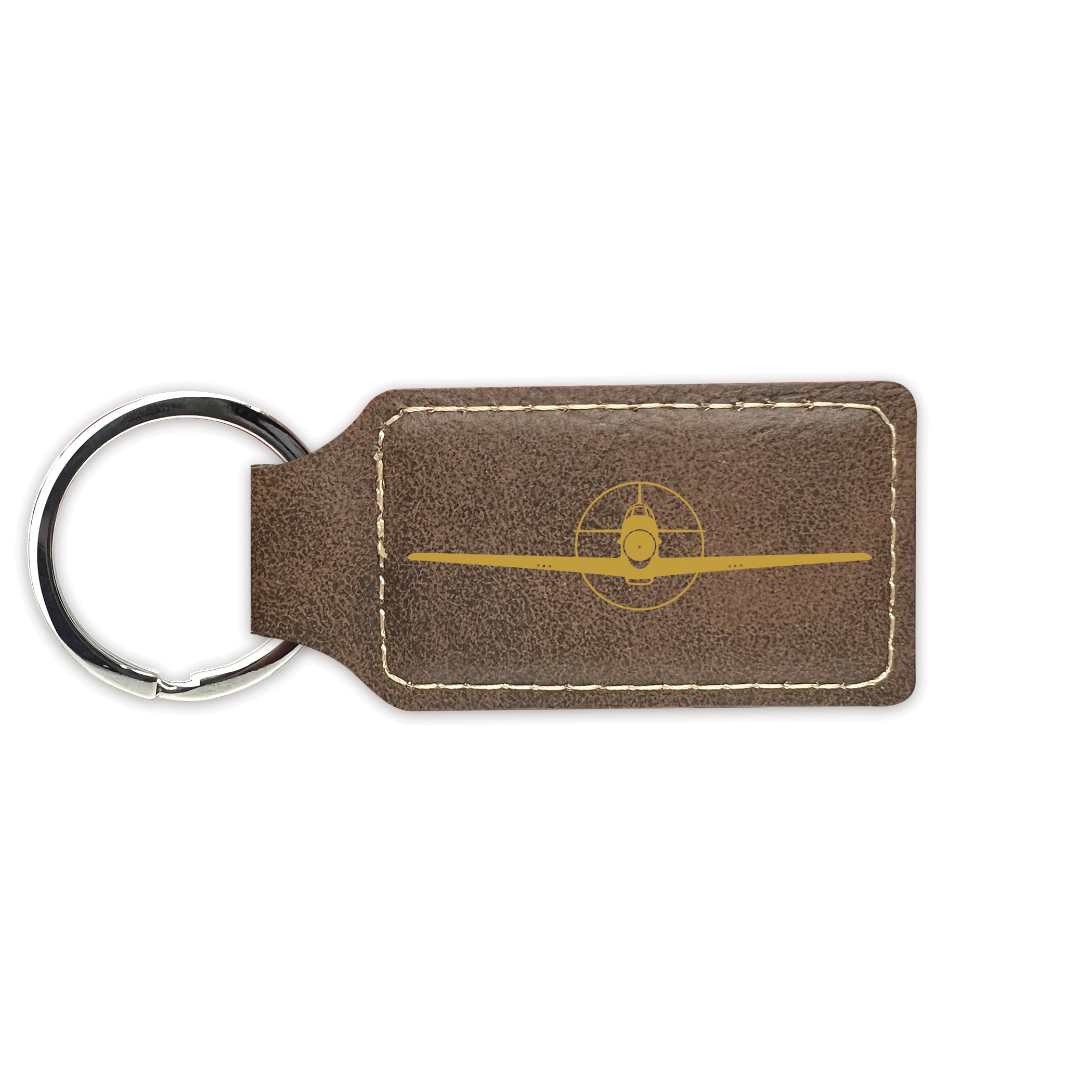 P-51 Mustang Keychain Leatherette Rectangle - Laser Engraved - Many ...