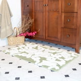 Chesapeake Iron Gate 2pc Green & White Scroll Bath Rug Set (20"x32 ...