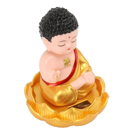 Buddha Status, Attract Pray Lifelike Solar Powered Buddha Car Ornament ...