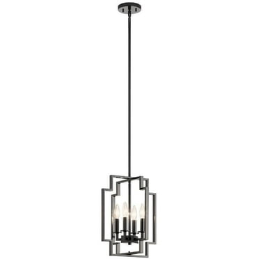 Mid Century Modern Contemporary Seven Light Chandelier-Bronze/Satin ...