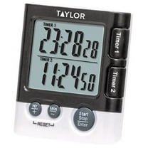 Taylor Dual Event Digital Timer with Clock White - Walmart.com