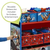 "Disney Mickey Mouse 9 Bin Toy Organizer, Reusable Sticker Storage for ...