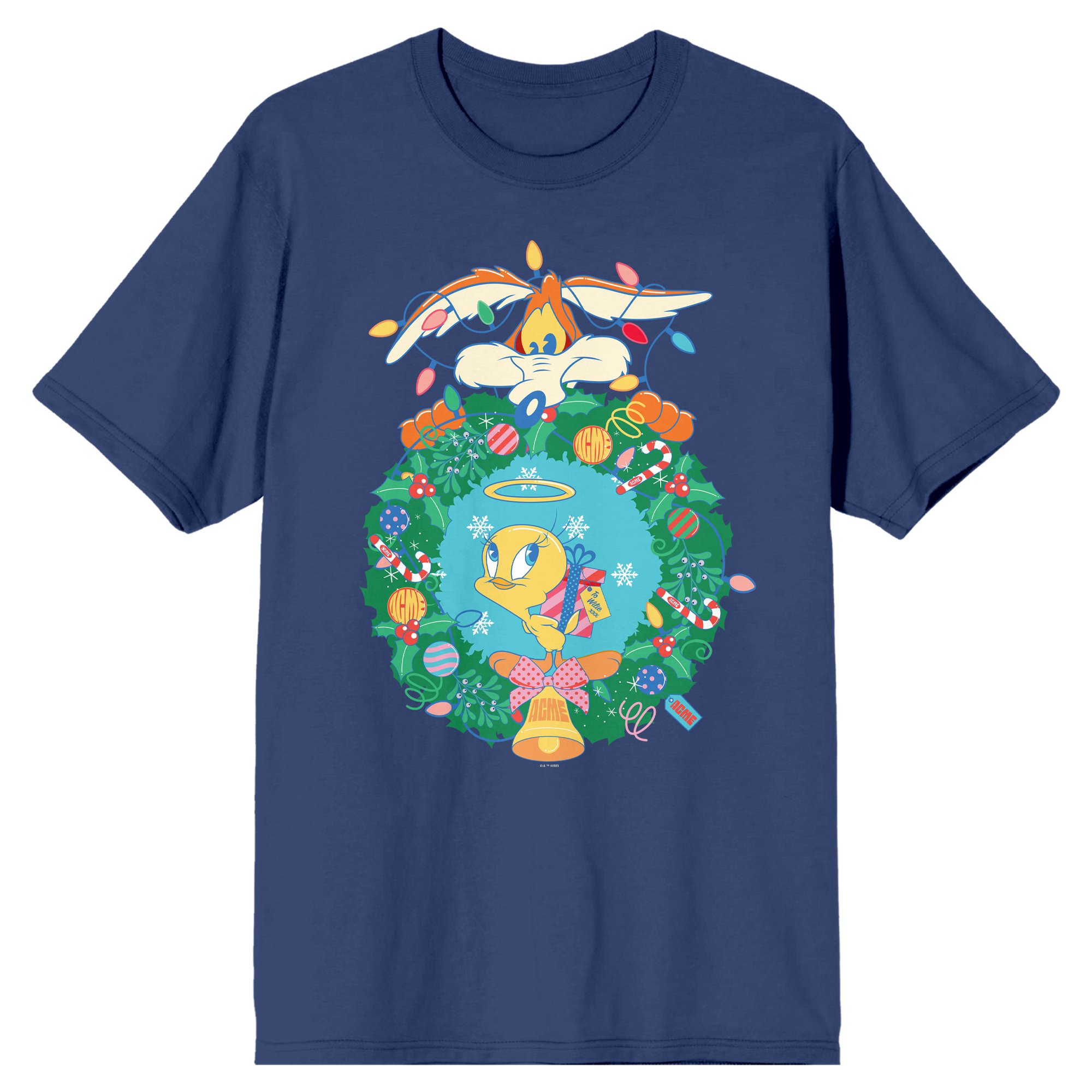 Click here for Bioworld Looney Tunes Tweety Wreath Art Crew Neck... prices