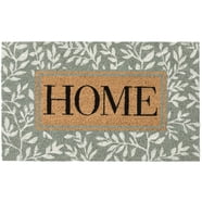 Mainstays Welcome Coir and Plaid Layering Doormat Set, 2 Pieces, 18" x ...