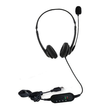Usb Interface Binaural Computer Headset Noise Reduction Dedicated ...