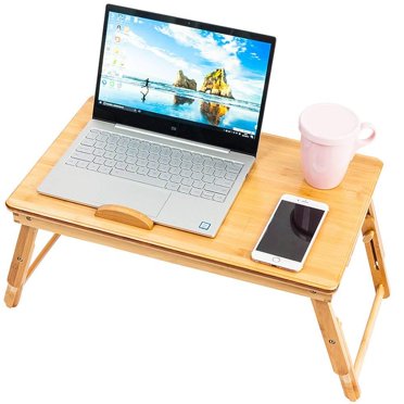 Ktaxon Portable Bamboo Laptop Desk Serving Bed Tray with Drawer ...