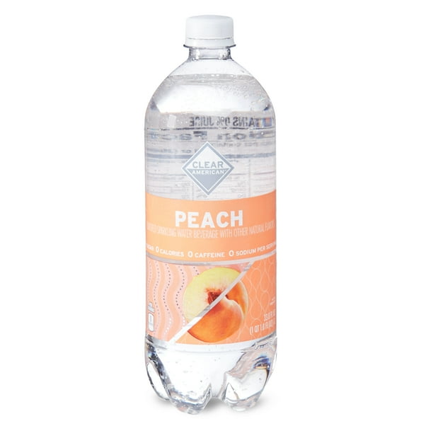Clear American Peach Sparkling Water, 33.8 fl oz - Walmart.com - Walmart.com