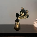 Colaxi Bear Outdoor Statue Bear Solar Light with Solar Lantern ...