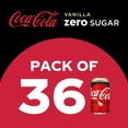 Coca-Cola Zero Vanilla Refreshment, 12 fl oz Cans, 36 Pack, Share Ice ...