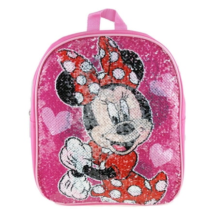 Small Backpack - Minnie Mouse - Reverse Sequin Pink 12" New 005197 ...